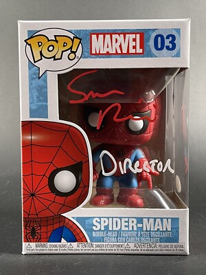 SAM RAIMI SIGNED SPIDER-MAN #03 FUNKO POP DIRECTOR MARVEL STAN LEE JSA ...