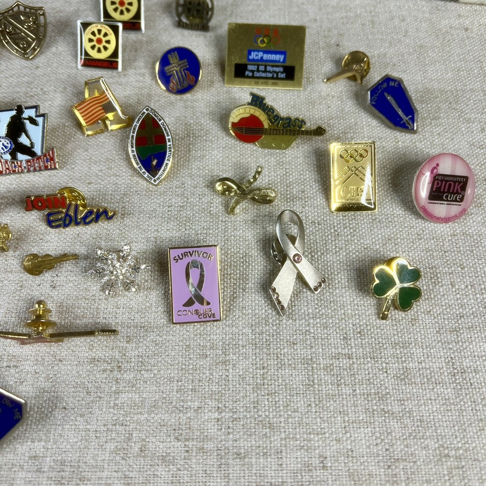 Vintage Lot Of Pins Breast Cancer JCPenney Instrument Grandma Kiwi ...