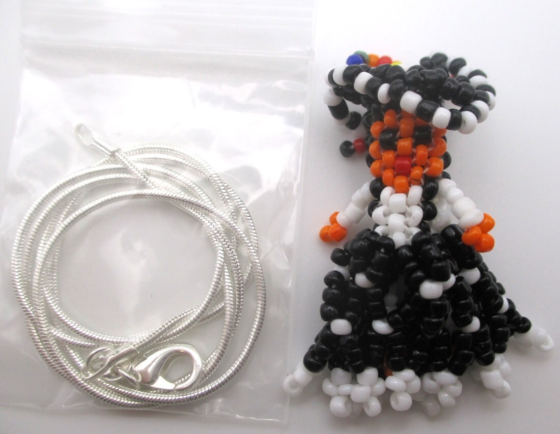 Native American Indian-inspired seed bead doll girl p… - Gem
