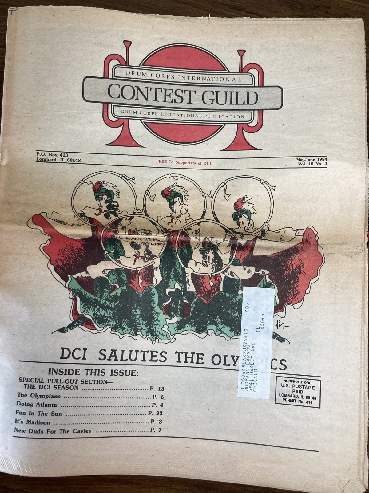 May/June 1984 DCI Drum & Bugle Corps CONTEST GUILD Vanguard Garfield ...