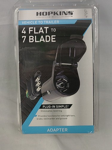 Hopkins 4 Flat to 7 Blade Plug-In Adapter 47207 Includes Adapter ...