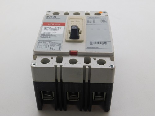 HFD3050 - EATON 50A AMP 3P POLE 600V 65kA@480V BOLT ON BREAKER W/RED ...