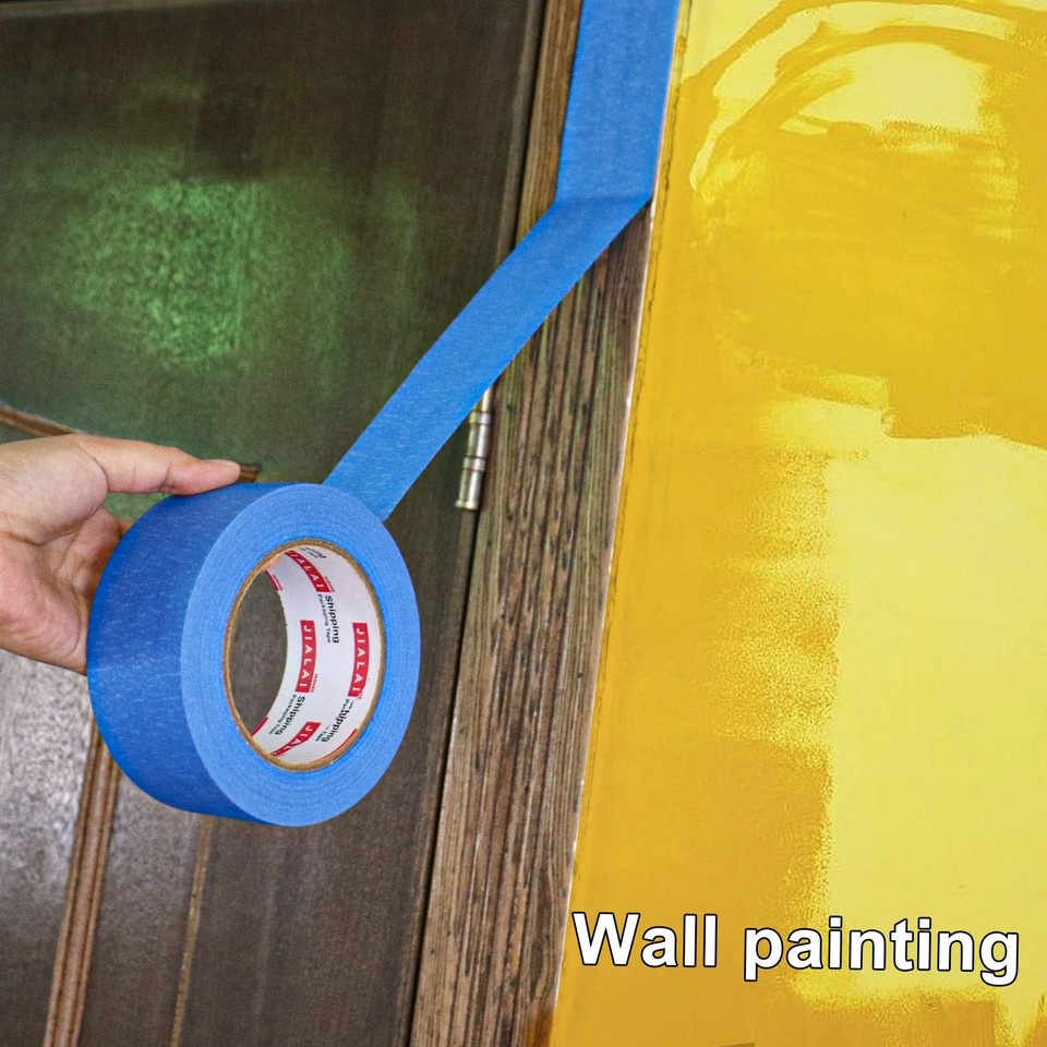 3 Rolls Blue Painters Tape 2 inch Painter Tape Wide Roll, Blue Masking ...