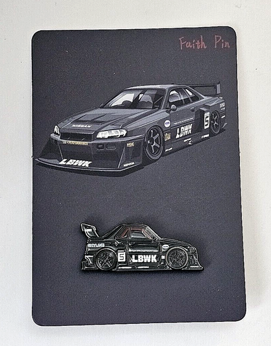 Faith Pins: Black LBWK Nissan Skyline GTR34 Limited Edition Enamel Pin ...