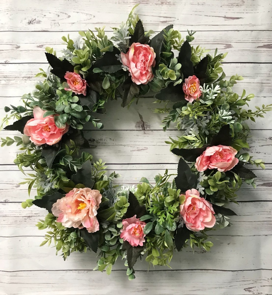 Spring Summer Wreath Front Door Cute As A Button Mixed Dahlia