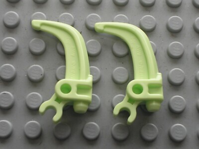 2 x LEGO Yellowish Green Hero Factory Weapon Claw with Clip 92220 Set ...
