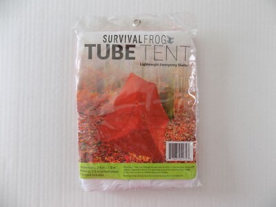 Survival Frog Tube Tent Lightweight Emergency Outdoor Shelter Orange ...