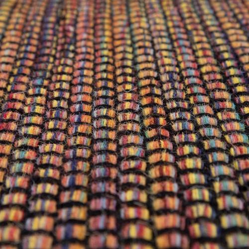 Living Room Rug, Hand-Woven Flat Weave Made Of Wool And Cotton, Multi ...