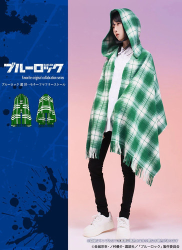 Blue Lock Yoichi Isagi Motif Stole Scarf Green Unisex Prop Cosplay ...