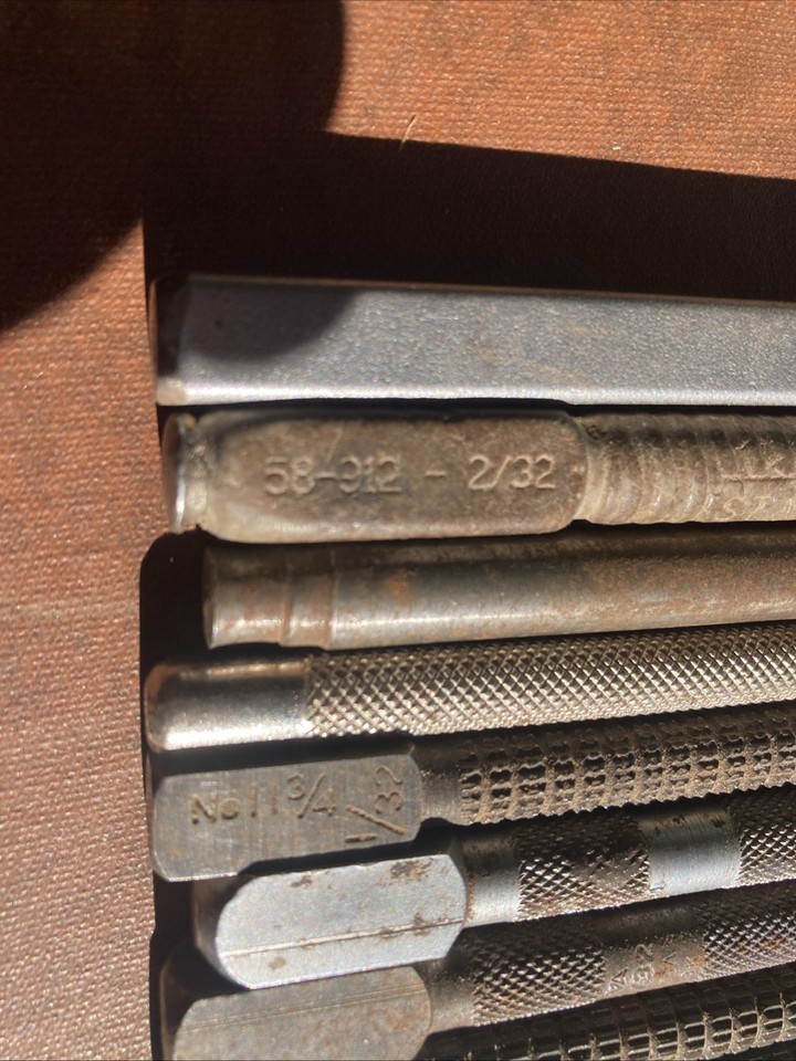 Vntg Lot Of 14 Pin Punches & Center Punches Many USA Machinist Tools | eBay