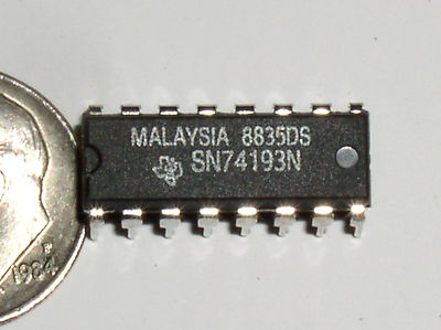 TI 74193 SN74193N SN74193 SYNCHRONOUS 4-BIT UP/DOWN COUNTER DUAL CLOCK ...