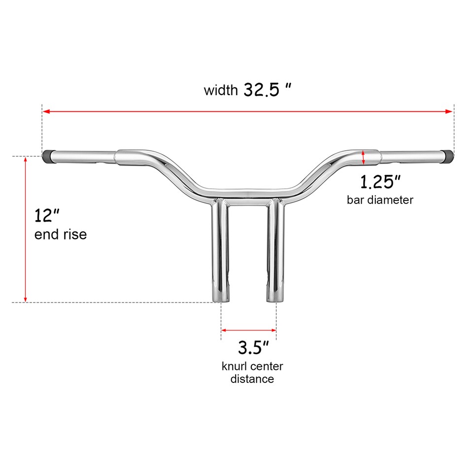 For Harley Softail Dyna Wide Glide Road King 10" 12" 14" 16" MX-T Bars ...