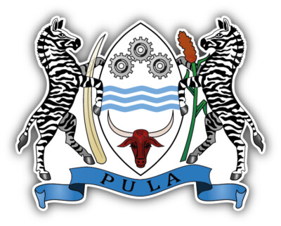 Botswana Coat Of Arms Car Bumper Sticker Decal ''SIZES'' | eBay