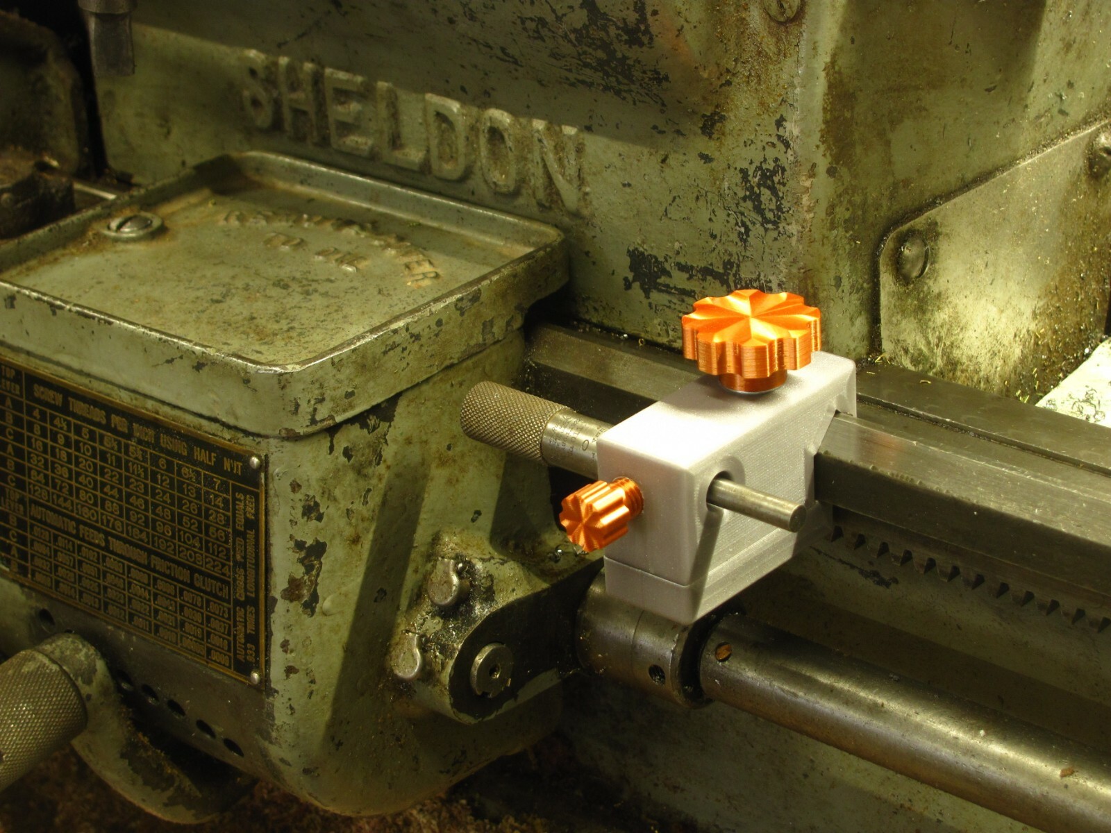 Sheldon 10", 11", 12" or 13" lathe carriage Dial Indicator Holder!(3d ...