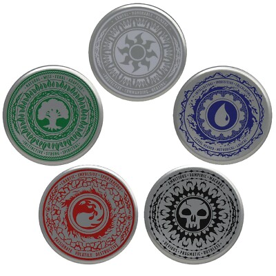 Magic The Gathering Mana Symbols Metal Drink Coaster Set (5 Pieces) MTG ...