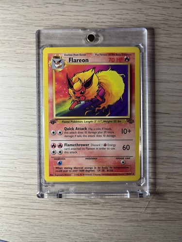 1999 Flareon [1ST EDITION] 19/64 Jungle Regular WOTC Pokemon Card NM ...