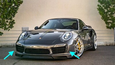 PORSCHE 991.1 TURBO S GEN 1 - FRONT RIGHT BUMPER SPOILER AIRBLADE COVER ...