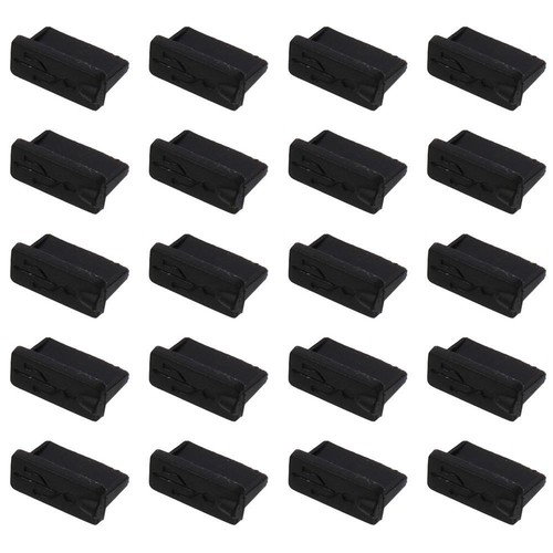 20 Pcs Rubber USB A Type Female Plugs Stopper Black USB Port Plugs Dust ...