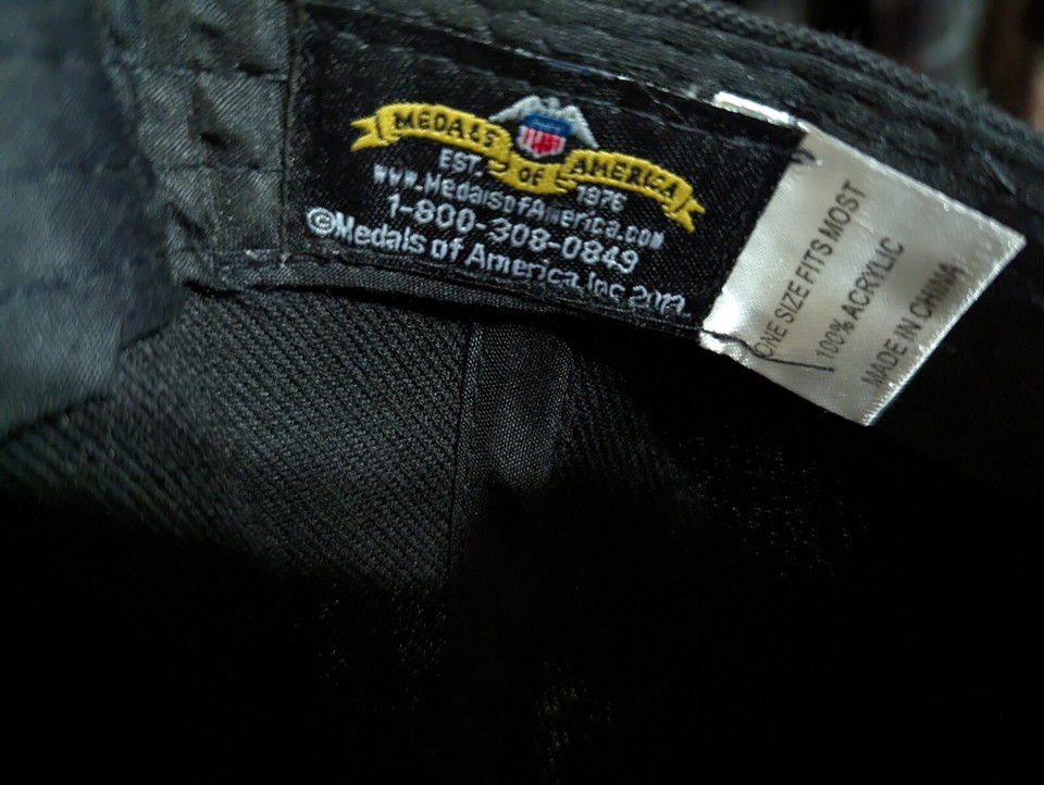 New Military USMC US Marine Corps Retired Black Red Baseball Ball Cap ...