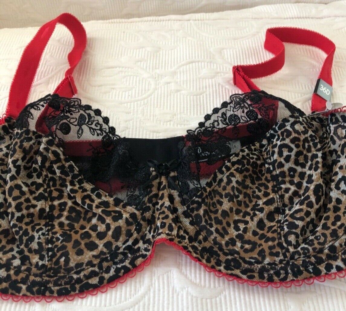 Paramour CHEETAH Sweet Revenge Unlined Full Busted Bra, US 34C, UK 34C ...