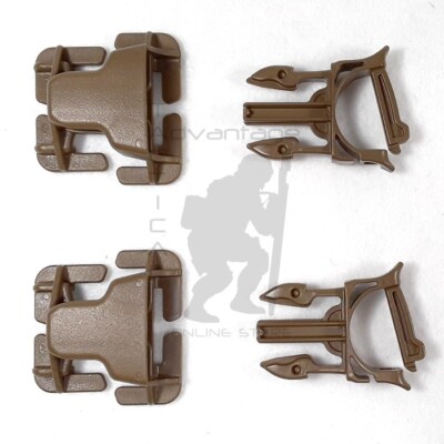 (2) 1" Duraflex Every Which Way MOLLE Female w/Snap on Male Buckle Set ...