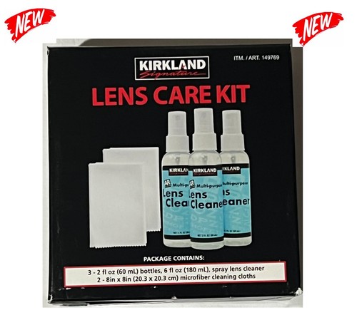 Kirkland Eyeglass Care Lens 3 Kit Spray Cleaner 2 Microfiber Improved ...
