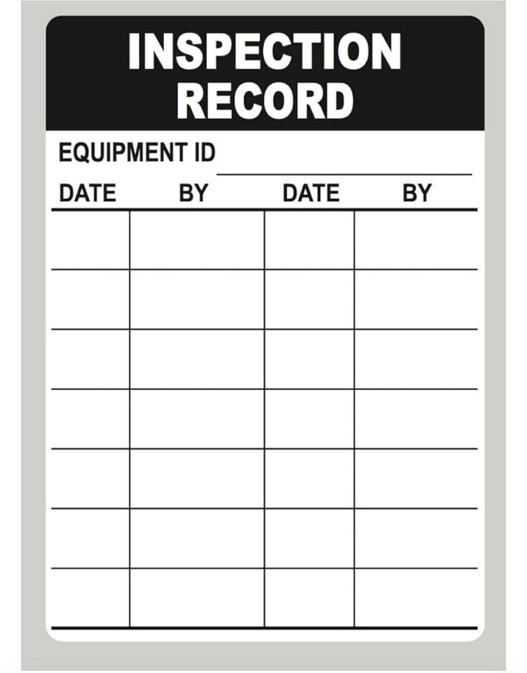 Inspection Record Stickers Waterproof Removable Adhesive 3.5x5” 100 ...
