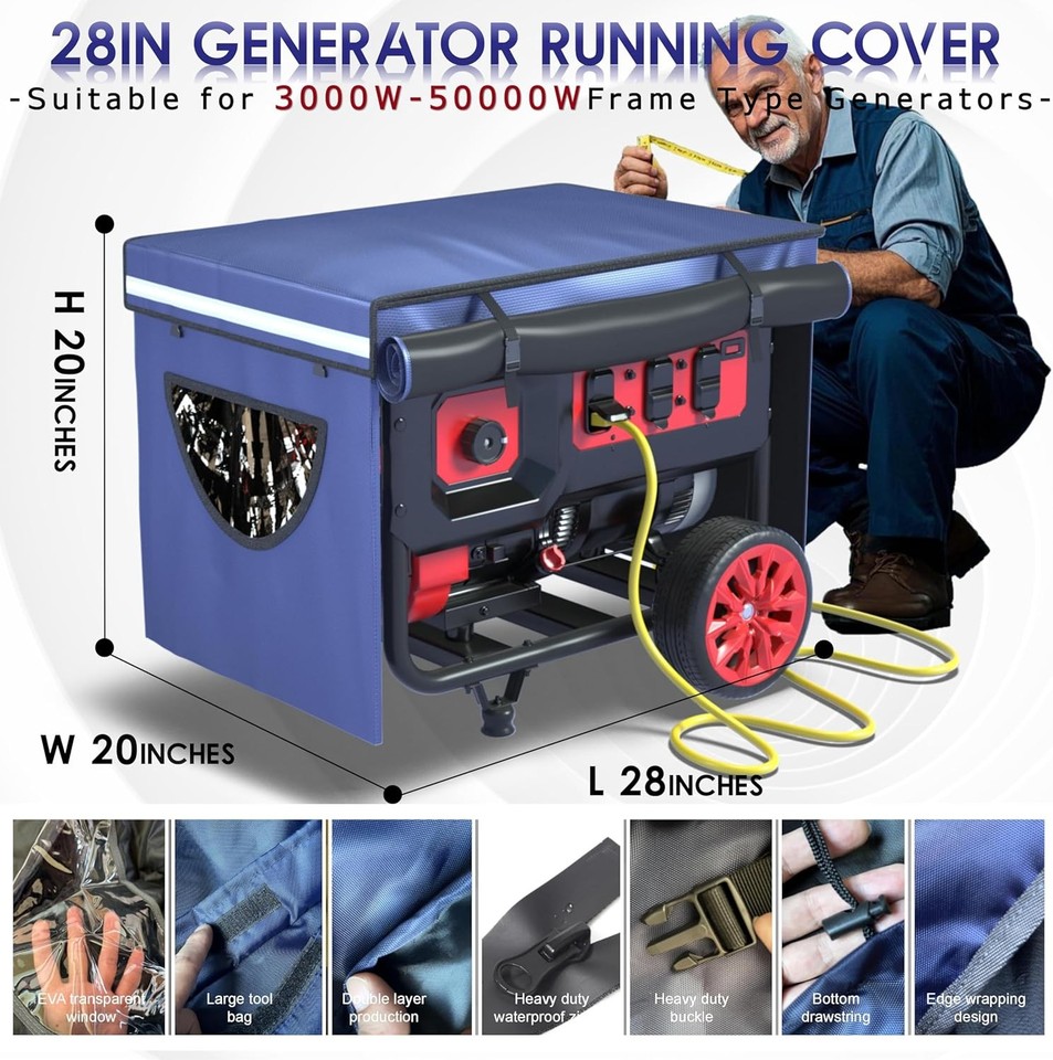 Generator Cover, Portable Outdoor Generator Cover While Running, Made ...