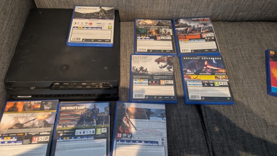 Ps4 Pro with Game All Game Have Disc Don't Know If All Then Work Read ...