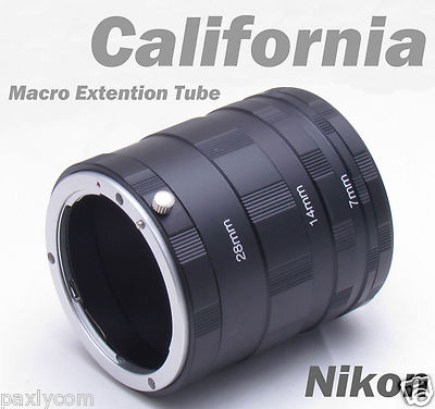 Nikon Macro Extension Tube Set Ring DSLR D2 D3 D3x D7000 D7100 D7200 ...