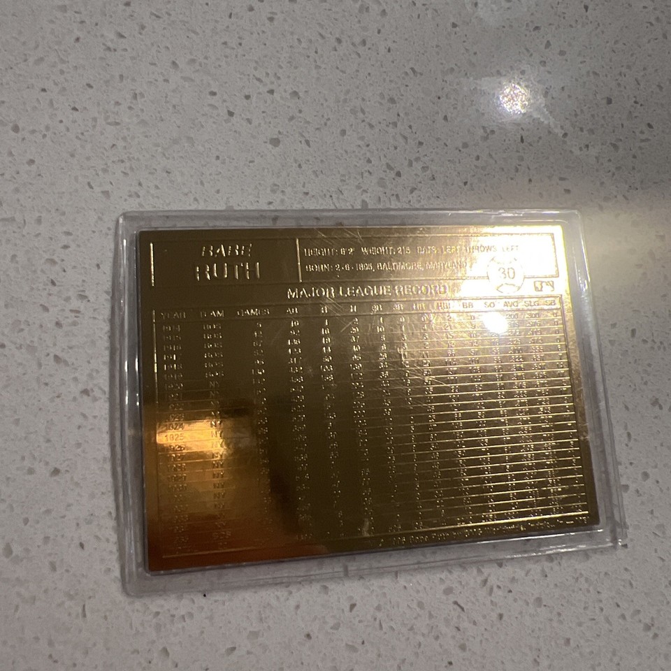 BABE RUTH 1996 CMG Gold Baseball Card #30 Factory Sealed Yankees | eBay