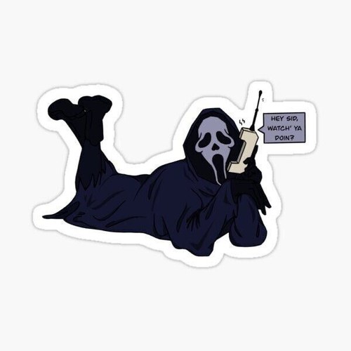 8 Inch Scream Ghost Face Silly Phone Call Sidney Sticker Decal High ...