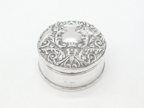 Sterling Silver Victorian Style Jewellery Box Bird Pattern 1988 ...