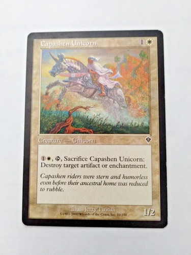 MTG Capashen Unicorn Invasion 10/350 Regular Common - Edge wear | eBay