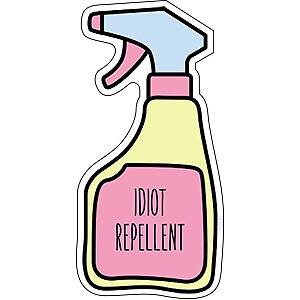 SOCIAL EXPRESSION IDIOT REPELLANT - Artwork Vinyl - Decal STICKER - 2.7 ...