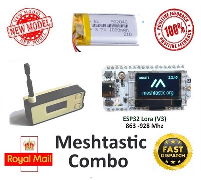 HELTEC ESP32 LoRa (V3) MESHTASTIC + Case + 1000mah lithium battery | eBay
