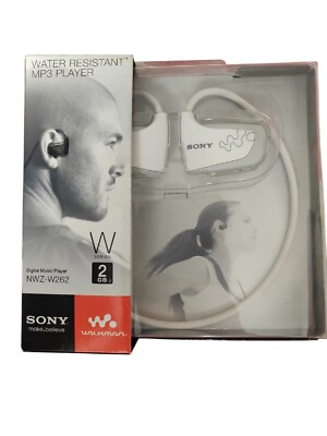 Sony Walkman Water Resistant MP3 Player Headphone White -NZW-W262 2GB ...