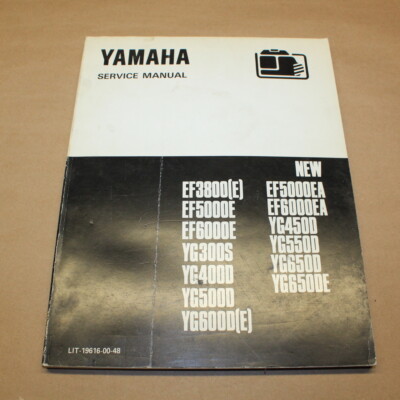 Factory Service Manual Repair Book OEM Yamaha EF/YG 3800-6000 Service Manual | eBay