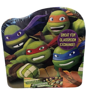 2015 Teenage Mutant Ninja Turtles Valentines Sealed Box + Heart Shaped ...