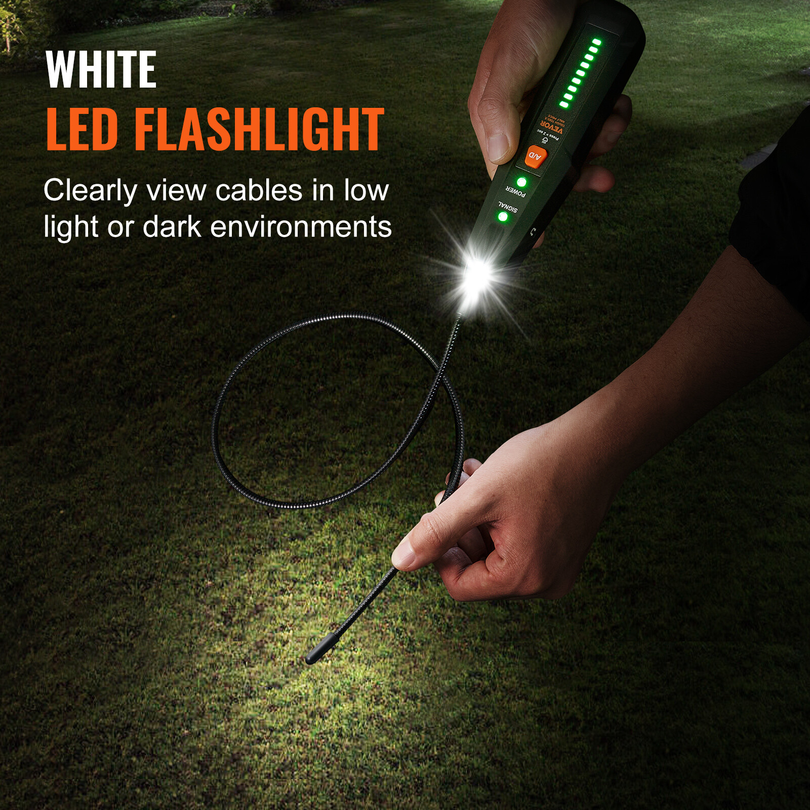 VEVOR Underground Cable Locator 6.5 FT Max. Detection Depth Wire Break ...