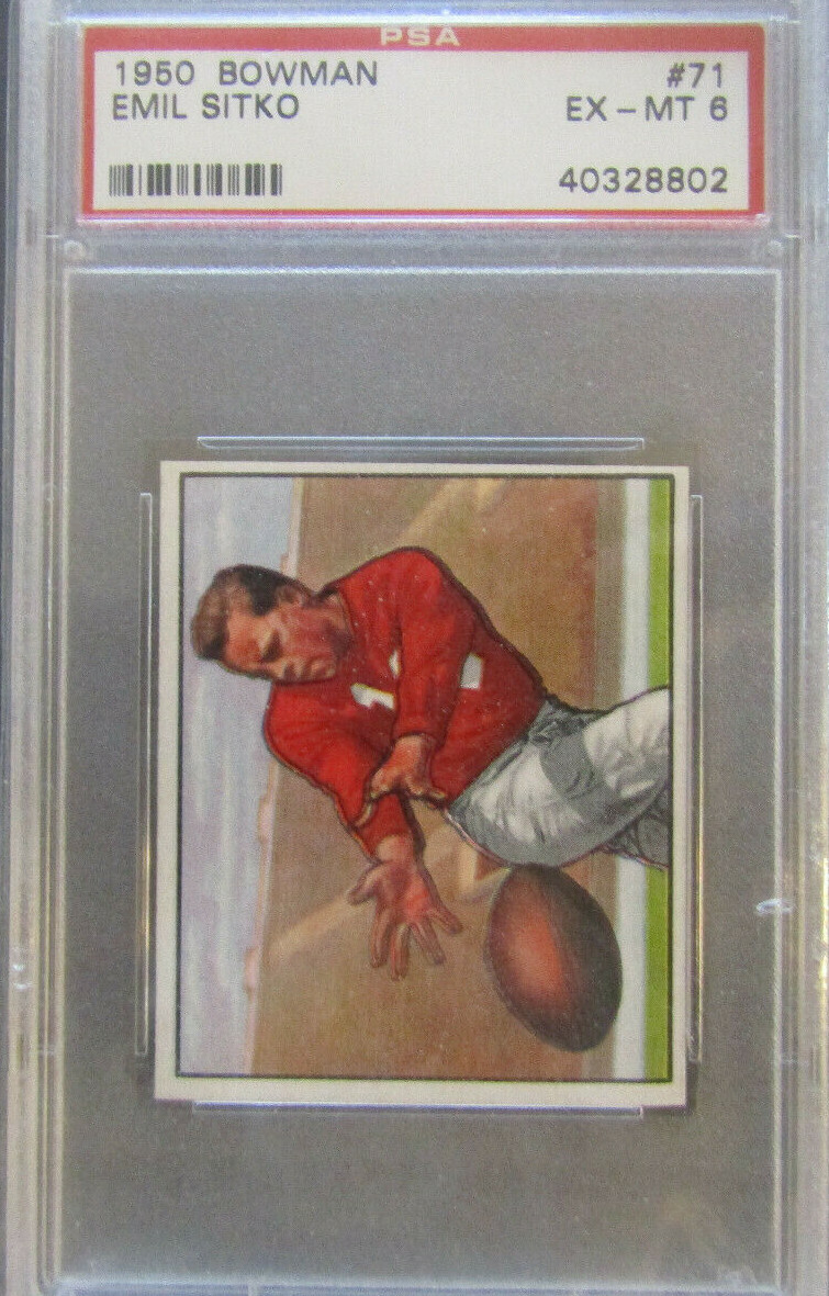 Emil Sitko 1950 Bowman #71 PSA 6 EX-MT | eBay