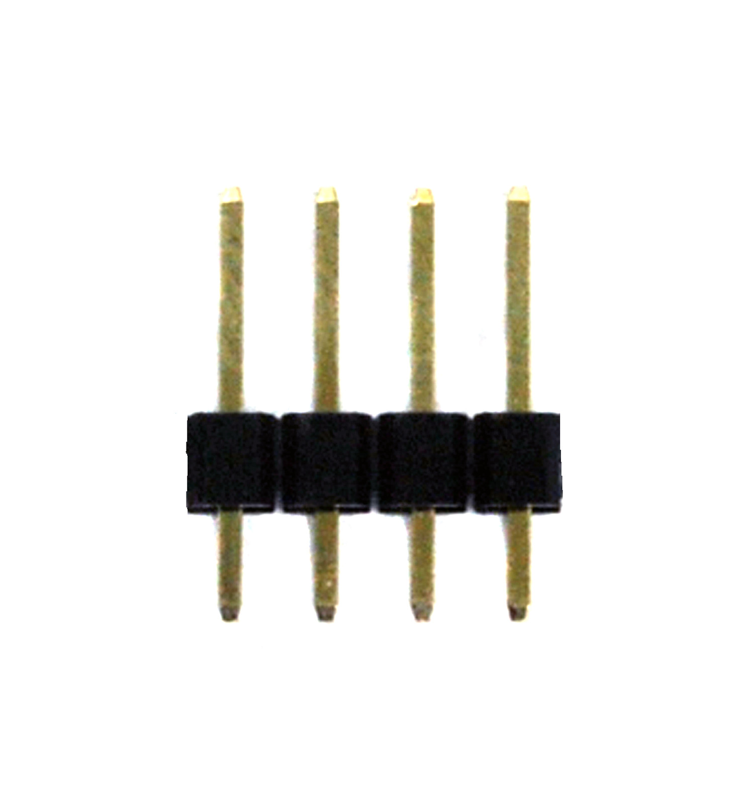 1000pc Gold plated Single Row 1x4p 1x4 4P Pitch= 2.54mm H=11.6mm Male ...