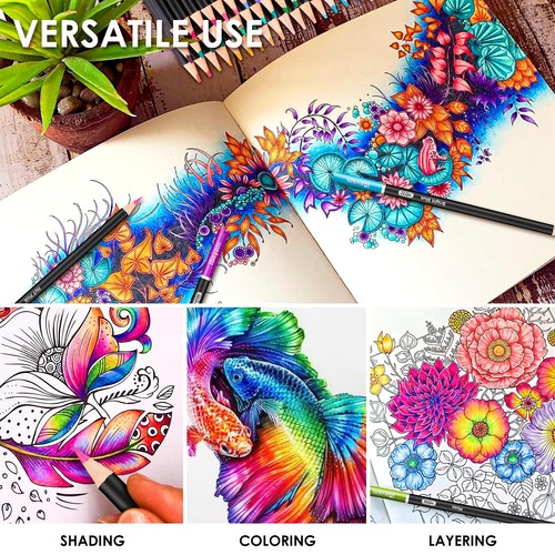 Art Supplies Sketching Kits, 123-Pack Colored Pencils Set with 3-Color ...