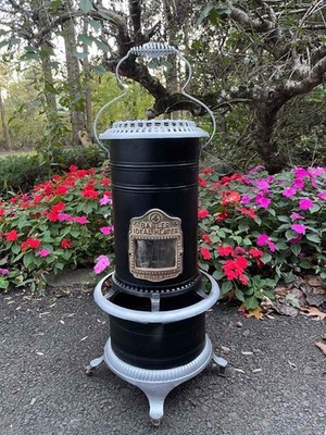 ANTIQUE 1800's Cast Iron BARLER MFG #4 Oil Kerosene Parlor Heater BODY ...