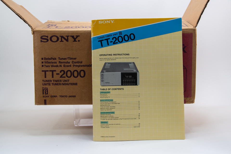 Vintage Sony Tuner Timer Unit TT-2000 Open Box VINTAGE OLD STOCK | eBay
