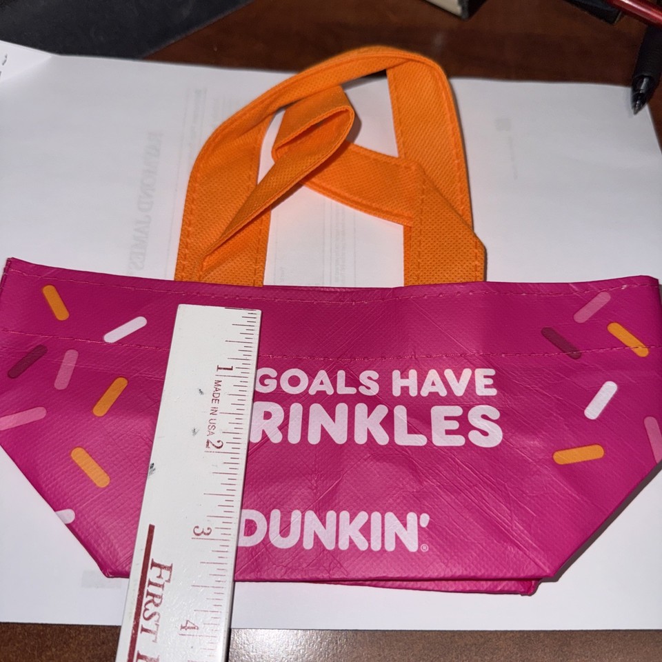 Dunkin Donuts Mini Tote Bag Orange & Pink - Limited Edition | eBay
