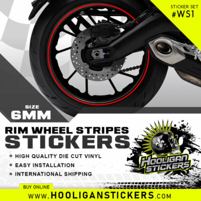 Wheel-Stripes 6mm wheels lip sticker set [WS01] | eBay