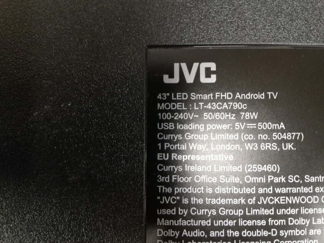 JVC LT-43CA790C, BACKLIGHT SET OF 3 STRIPS + CONNECTOR, HF430FHB-F20 ...