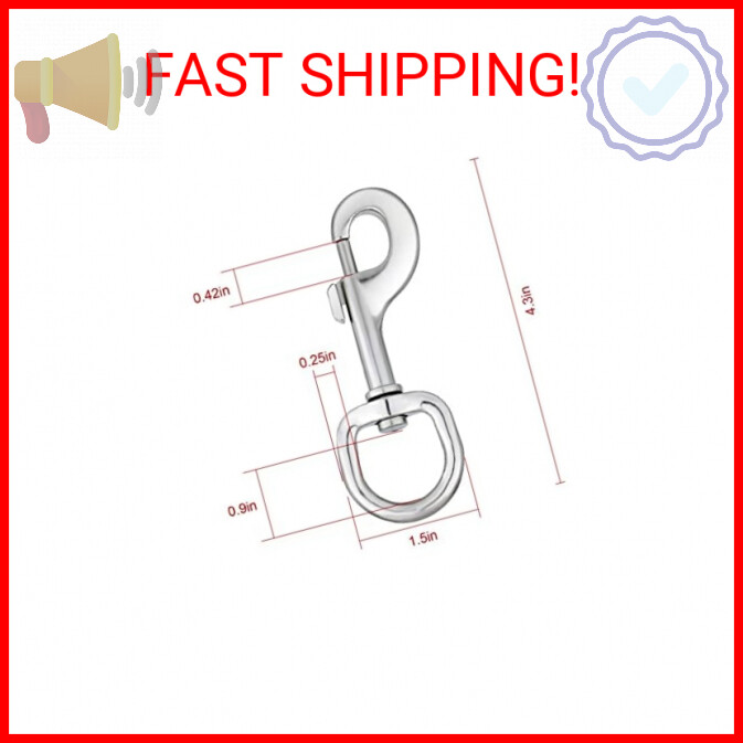 Swivel Snap Hooks Dog Leash Clip Leash Clasp Large Heavy Duty Swivel ...