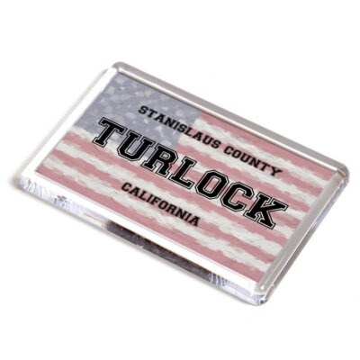 FRIDGE MAGNET - Turlock - Stanislaus, California - USA Flag | eBay